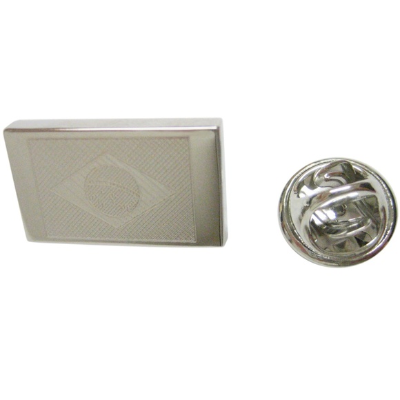 Kiola Designs | Accessories | Silver Toned Etched Brazil Flag Pendant ...